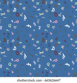 Abstract Letters Seamless Pattern Backdrop Letters Stock Illustration ...