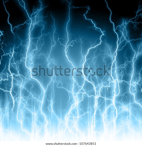 Abstract Light Blue Background Lightning Stock Illustration 107643851