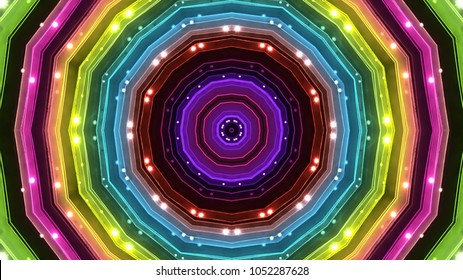 Colorful Neon Circles Background Vector Stock Vector (Royalty Free ...