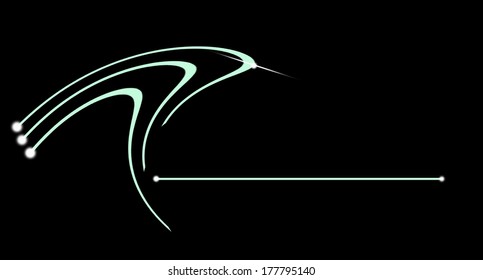 Dynamic Blue Ocean Wave Stream Line Stock Vector (Royalty Free ...