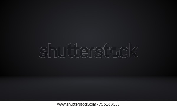Abstract Luxury Black Gradient Border Vignette Stock Illustration ...