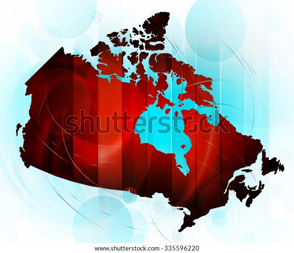 Abstract Map Canada Stock Illustration 335596220
