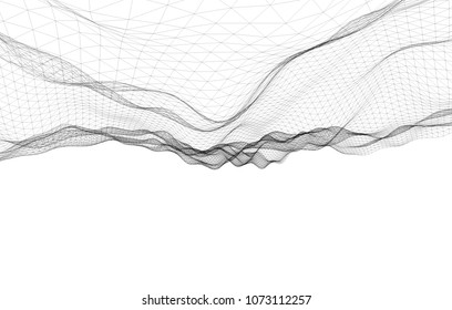 Doted Dynamic Wavy Mesh Background Stock Vector (Royalty Free ...