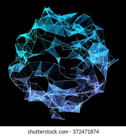 Abstract Mesh Background Triangles Lines Shapes Stock Illustration ...