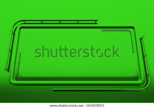 Abstract Metal Banner Rectangular Brushed Metal Stock Illustration ...