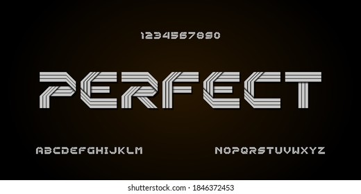 Abstract Modern Futuristic Alphabet Font Typography Stock Illustration ... Abstract Modern Futuristic Alphabet Font Typography Stock Illustration ...