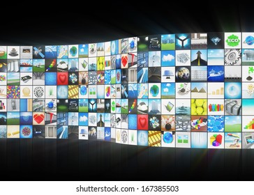 Abstract Multimedia Background Glowing Rays Stock Illustration ...