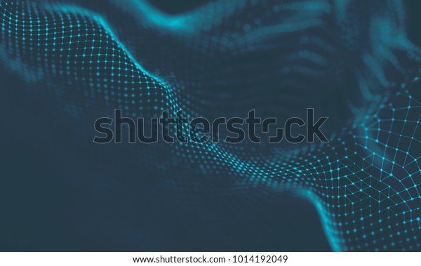 Abstract Music Background Big Data Particle Stock Illustration 1014192049