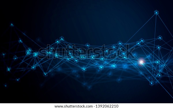 Abstract Network Connection Structure Big Data Stock Illustration ...