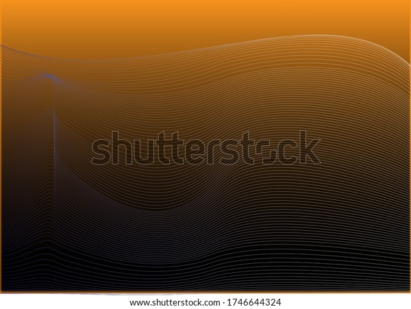Abstract Orange Wireframe Background Technology Concept Stock ...