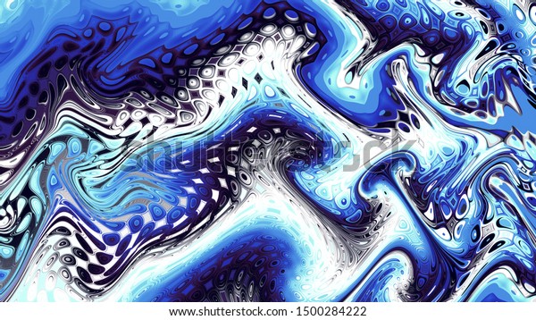 Abstract Pattern Psychedelic Wavy Texture Horizontal Stock Illustration ...