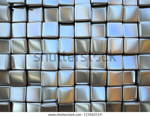 Abstract Pattern Square Metal Pieces Illustration Stock Illustration ...
