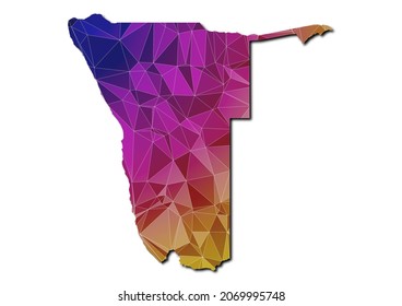 Abstract Polygon Map Namibia Namibia Concept Stock Illustration 2069995748
