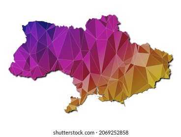 Abstract Polygon Map Ukraine Ukraine Concept Stock Illustration ...