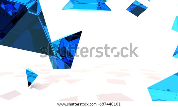 Abstract Pyramid Shape 3d Background Render Stock Illustration ...