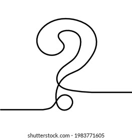 Abstract Question Mark Continuous Lines Drawing Stock Illustration ...