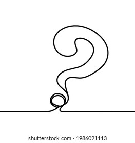Abstract Question Mark Continuous Lines Drawing Stock Illustration ...