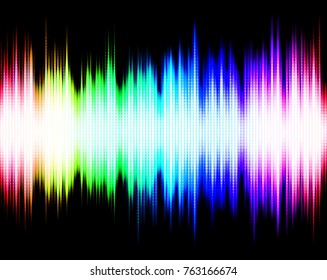 Abstract Rainbow Audio Spectrum Waveform Equalizer Stock Illustration ...