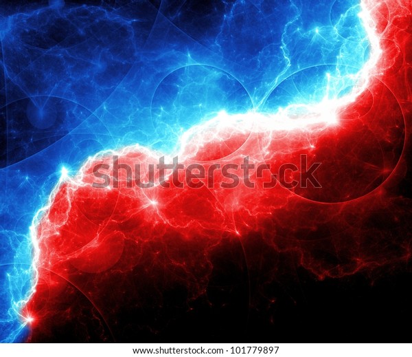 Abstract Red Blue Lightning Stock Illustration 101779897