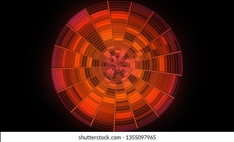 Abstract Red Circle Devided Into Sectors Stock Illustration 1355097965 ...