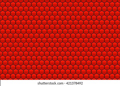 Abstract Red Honeycomb Pattern Background Stock Illustration 421378492 ...