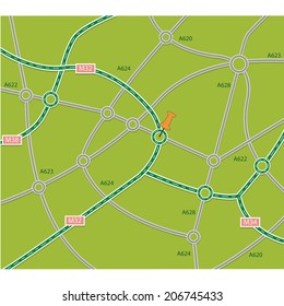 Abstract Road Map Stock Illustration 206745433 | Shutterstock