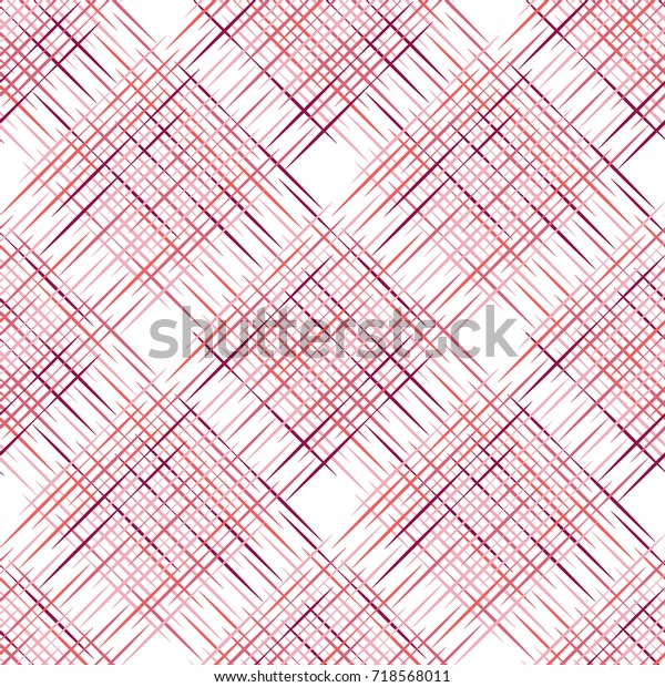 Abstract Seamless Pattern Chequered Red Lines Stock Illustration ...