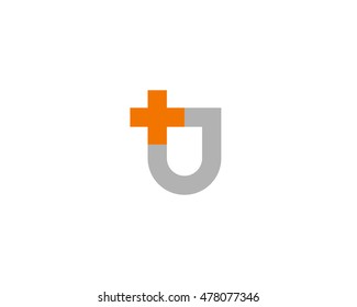 Abstract Shield Plus Vector Logo Design Stock Vector (Royalty Free ...