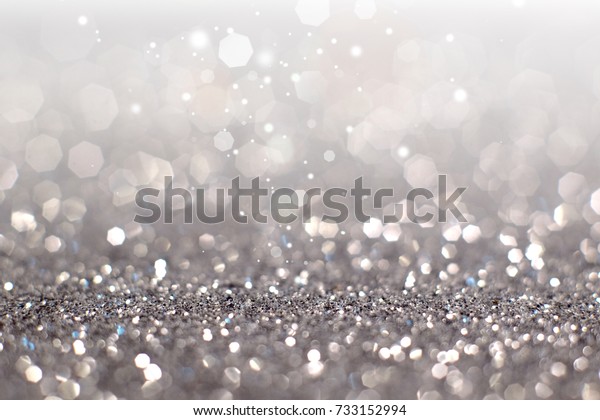 Abstract Silver Bokeh Light Background Stock Illustration 733152994
