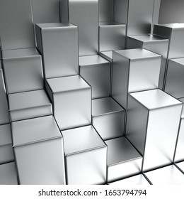 Grey Angular 3d Rendering Stock Illustration 539054143