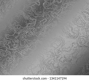 Abstract Blank Detailed Topographic Contour Map Stock Vector (Royalty ...