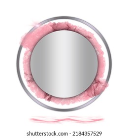 Abstract Silver Round Logo Background Frame Stock Illustration ...