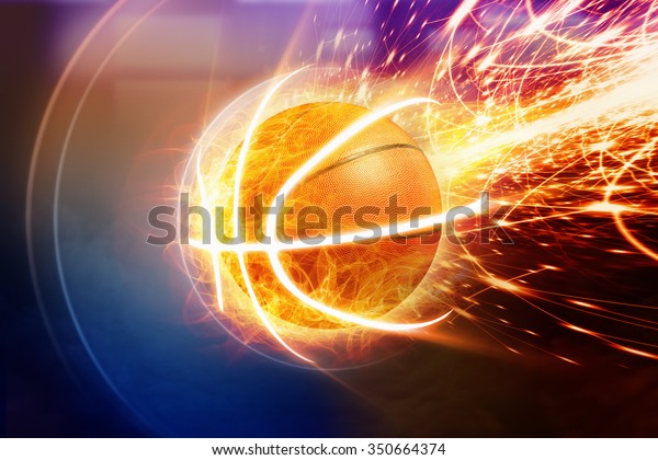 Abstract Sports Background Burning Basketball Orange Stock Illustration ... Abstract Sports Background Burning Basketball Orange Stock Illustration ...