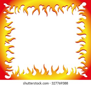 Abstract Square Frame Flames Stock Illustration 327769388 | Shutterstock
