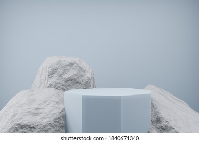 Abstract Stone Stand Studio Background Product Stock Illustration ...