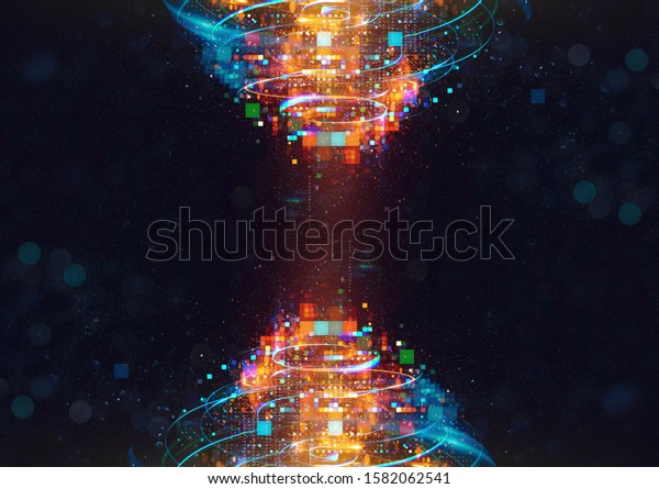 Abstract tech background. Floating Numbers HUD Background. Matrix ...
