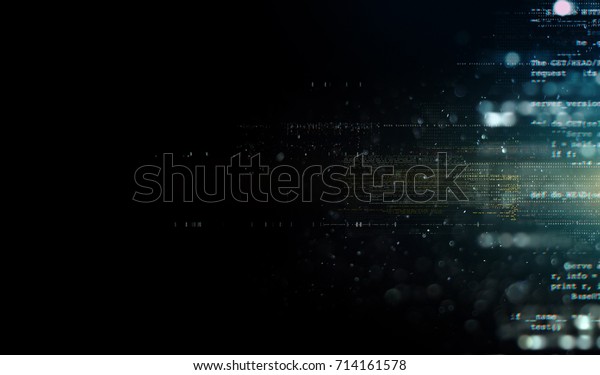 Abstract Tech Background Floating Numbers Hud Stock Illustration 714161578