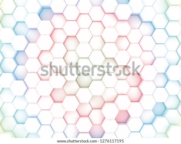 Abstract Tech Honeycomb Background Hexagonal Shapes Stock Illustration ...