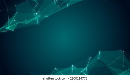 Abstract Technology Background Empty Space Green Stock Illustration ...