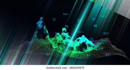 Abstract Technology Background Polygonal Wave Algorithm Stock Illustration 1856559475 | Shutterstock