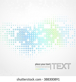 Abstract Technology Background Square Shapes Stock Illustration ...