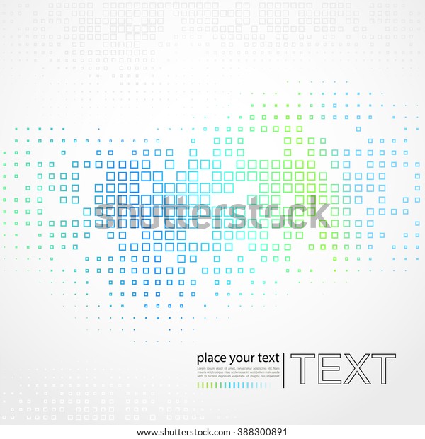 Abstract Technology Background Square Shapes Stock Illustration ...