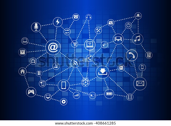 Abstract Technology Circuit Background Icon Stock Illustration ...