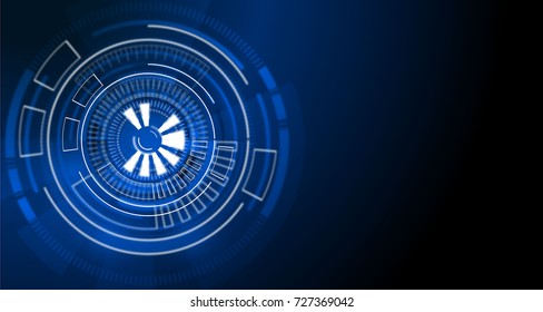 Abstract Futuristic Technology Background Clock Concept Stock Vector ...