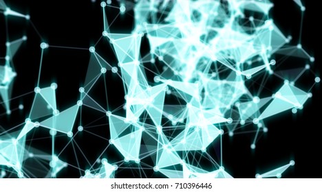 Abstract Technology Geometry Surfaces Lines Points Stock Illustration ...