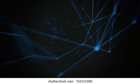 Abstract Technology Geometry Surfaces Lines Points Stock Illustration ...