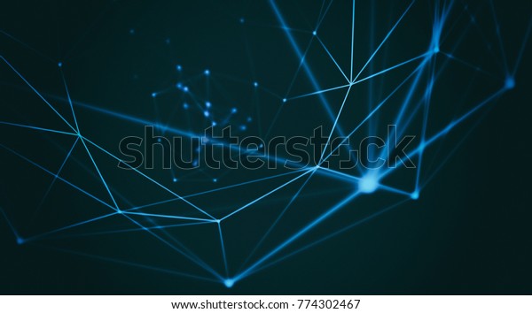 Abstract Technology Geometry Surfaces Lines Points Stock Illustration ...