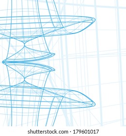 Abstract Technology Technical Drawing Background Stock Illustration ...