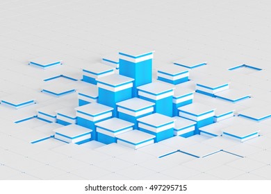 Abstract Tile Background Broken Structure 3d Stock Illustration ...