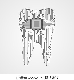 Circuit Board Cyber Skull Symbol Stock Vector (Royalty Free) 709187743 ...